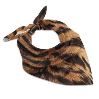 Generic Écharpe carrée en soie avec imprimé tigre - Écharpe légère en forme danimal - Écharpe pour cheveux respirante - Cadeau pour femme et homme, multicolor