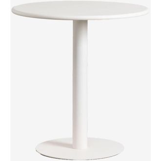 Sklum Sklum - Table de jardin ronde &Oslash;70 cm en m&eacute;tal Mizzi Blanc Gardenia