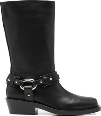 Paco Rabanne Leder-Schn&uuml;rstiefeletten - - Shoes - Damen - Schwarzk - 40 EU