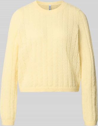Pieces Regular Fit Pullover mit gerippten &Auml;rmelb&uuml;ndchen Modell ADA
