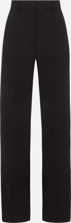 Dolce & Gabbana Flare-hose Aus Wollstoff - Frau Hosen Und Shorts Schwarz 48