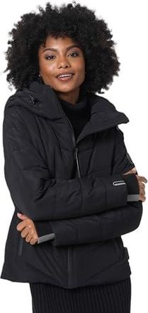 Marikoo Veste dhiver pour femme (XS-3XL) - Imperméable, chaude, capuche amovible, coupe-vent - Veste matelassée pour femme - Col montant, 4 poches, fermeture 