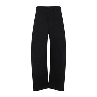 Christophe Lemaire Schwarze Baumwollhose Aw25 - - Trousers - Damen - Schwarzk - XL