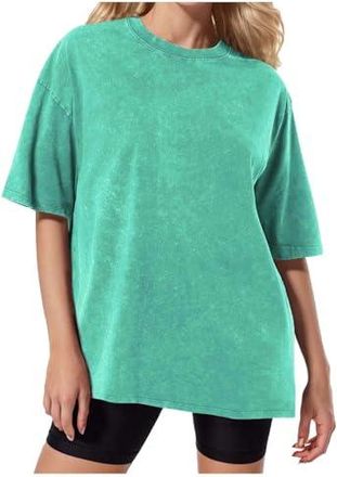 Generic Tunique occidentale pour femme, coupe ample, tendance, coupe ample et longue, tunique &agrave; &eacute;paules tombantes 2025, tunique d&eacute;contract&eacute;e pour sortir, t-sh