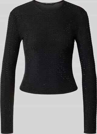 A|X Armani Exchange Slim Fit Langarmshirt mit Strasssteinen