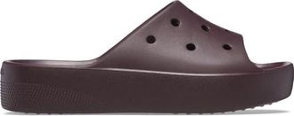 Crocs Femme Classic Platform Slide Sandales, Dark Cherry, 41/42 EU