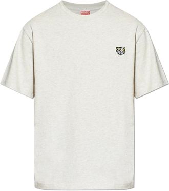 Kenzo Homme, Tops, Gris, Taille: S Wild Tiger Embroidered T-shirt