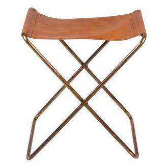 Broste Copenhagen Tabouret pliant Nola en cuir Broste Copenhagen