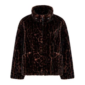 Cesare Gaspari Faux Velour Rei&szlig;verschlussjacke - - Jackets - Damen - Braun - M