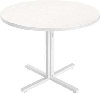 Vasagle Esstisch rund, Esszimmertisch, klein K&uuml;chentisch f&uuml;r 4 Personen, Landhausstil, wasserresistente Oberfl&auml;che, 80 cm d, 74,8 cm H, f&uuml;r Esszimmer, Wohnzim