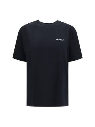 Off-white Womens T-Shirt Arrow Out Flower Black-Balsam Green Cotton T-Shirts & Jerseys Black/balsam