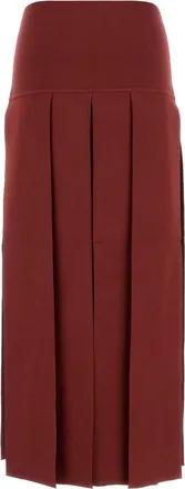 Alaia Womens Tyrian Purple Stretch Viscose Blend Skirt Rougepompei Gonne