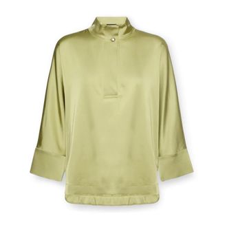 Elena Miro Satinhemd - - Blouses & Shirts - Damen - Gr&uuml;n - XS