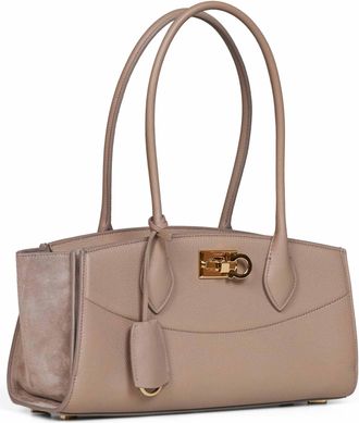 Ferragamo Studio Shoulder Bag - Beige