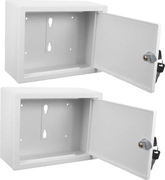 Angoily 2 St&uuml;ck Wandmontierte Milchbox Aus Kunststoff Abschlie&szlig;bar Spritzwassergesch&uuml;tzt Diebstahlsicher Wandbriefkasten F&uuml;r Garten Und Veranda