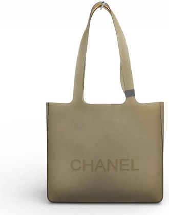 Chanel Crossbody Bags - VINTAGE CHANEL JELLY CABAS BEIGE TRANSPARENTER TOT - Gr. unisize - in Beige - f&uuml;r Damen