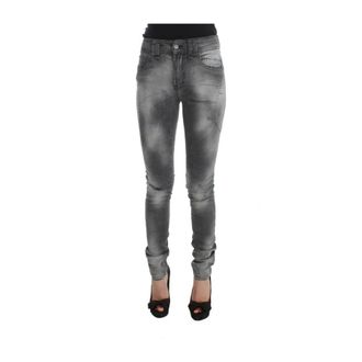 John Galliano Elegante Graue Slim Fit Designer Jeans - - Jeans - Damen - Grau - W25