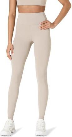 Amazon Essentials Legging Long dEntraînement et de Yoga Active FormFlex Ultra Doux, Taille Haute, Entrejambe de 70 cm Femme, Taupe, XXL