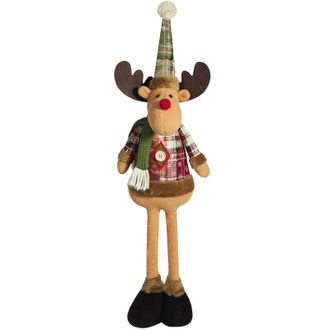 Generic Weihnachtsdekoration - Ausziehbarer Pl&uuml;sch mit Santa und Rentier Santa Claus, und Rentier Pl&uuml;sch mit dreidimensionalen ausziehbaren Beinen | N&uuml;tzlich 