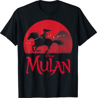 Disney Mulan Live Action Mulan & Khan Sunset Silhouette T-Shirt