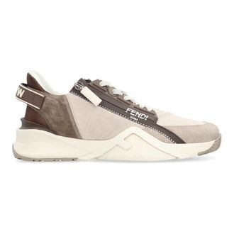 Fendi Flow Low-Top-Sneaker mit Wildleder - - Shoes - Herren - Braun - 41 EU