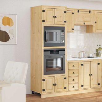 vidaXL vidaXL Armoire avec &eacute;tag&egrave;re SKI Brun Miel 66 x 58 x 207 cm Pin massif