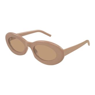 Saint Laurent Ovale Sonnenbrille - - Accessories - Damen - Braun - 52 MM