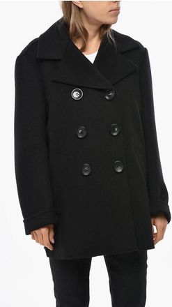 Max Mara SPORTMAX Double-breasted LIVORNO Wool Blend Coat size 42
