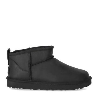 UGG BOTTINE CLASSIC ULTRA MINI LEATHER NOIRE UGG