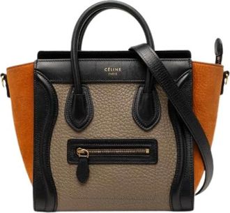 Celine Pre-owned Luggage Nano Shopper 2way Bag - Femme - Pre-owned - Brun - Taille: ONE Size