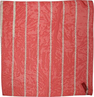 Dolce & Gabbana Braided Rope-Trimmed Silk Scarf - Red