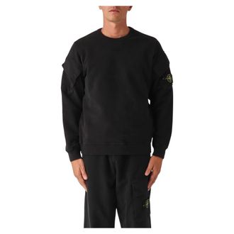 Stone Island Homme, Sweatshirts et sweats &agrave; capuche, Noir, Taille: XL Crewneck SweaT-shirt