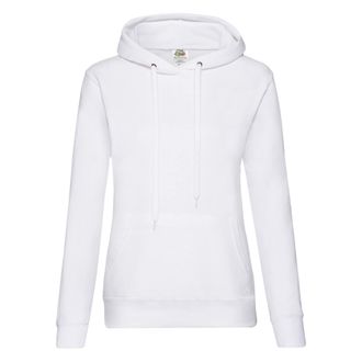 Fruit Of The Loom Classic Hooded Sweat Lady-Fit - Farbe: White - Größe: XXL