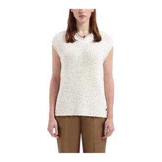 Olaf Hussein Slub Weste f&uuml;r Frauen - - Knitwear - Damen - Beige - XS