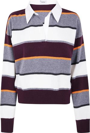 MRZ Mrz, Femme, Tops, Multicolore, Taille: 38 FR Pull Polo &agrave; Rayures