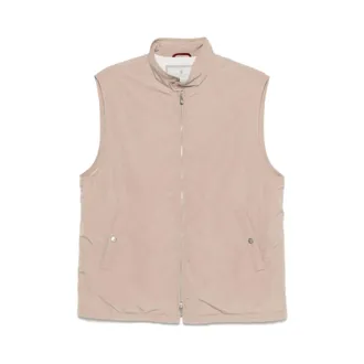 Brunello Cucinelli Homme, Vestes, Beige, Taille: L Gilet Sans Manches Beige