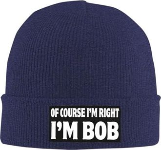 Generic Tricoté Bonnet Bien Sûr Que JAi Raison, Je suis Bob Classique Tricoter Chapeau Épais Chapeau Tricoté pour Femme Cyclisme Sports