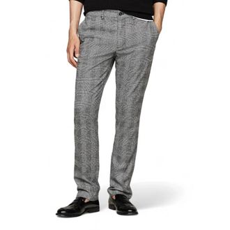 Tommy Hilfiger Smart Casual Kariert Regular Straight Hose - - Trousers - Herren - Grau - W31