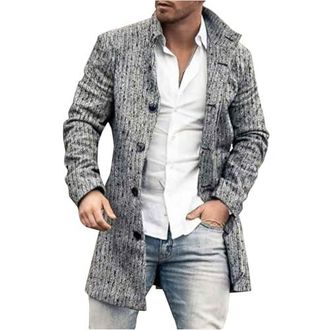 Generic Uwdiohq Ventes Flash en Cours Winter Jackets for Men Trench Coat Homme 5XL Manteau Coreen Homme Bomber Homme Mi Saison Manteau Homme Bleu Marine Cardi