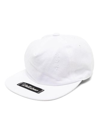 We11done casquette &agrave; patch logo - Blanc