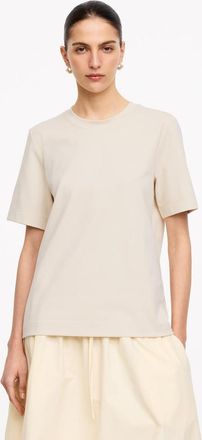 Arket Formbest&auml;ndiges Signature-T-Shirt -Beige