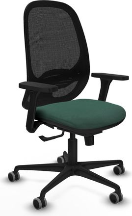 Piqueras y Crespo Hocharbeitsstuhl mit 3D-Armlehnen, h&ouml;henverstellbare Lendenwirbelst&uuml;tze, ausgestattet mit 3 Positionen und Schneidschaum, mit Rollen von 65 mm, Parket