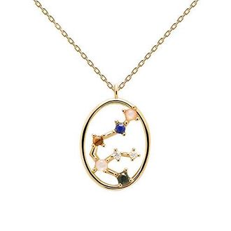 P D PAOLA Collier Verseau - Argent Sterling 925 Plaqué Or 18 carats - Bijoux pour Femme