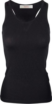 Jucca Femme, Tops, Noir, Taille: 42 FR Top canotta a costine
