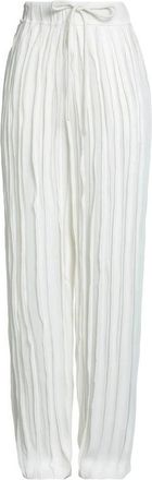 Alysi Femme, Pantalons, Blanc, Taille: 36 FR Pantaloni cr&ecirc;pe, vita elasticizzata