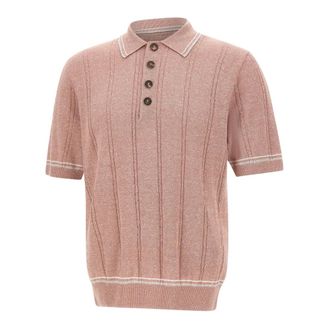 Eleventy Homme, Tops, Rose, Taille: 2XL Knitted Polo