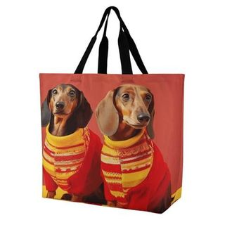 Generic Teckel Mignon Sac Cabas L&eacute;ger Tote Bag Grand Sac Courses Pour Voyage Universit&eacute; Gym