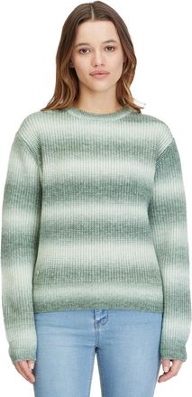 Ragwear Damen Stickpullover Fifina Pullover Strick O-Neck Rundhals gestreift (DE/NL/SE/PL, Alphanumerisch, XL, Regular, Regular, Dusty Green)