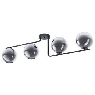 Eglo Eglo Rauchglas Deckenleuchte MAROJALES schwarz-transparent L:121,5cm B:18cm H:28cm dimmbar