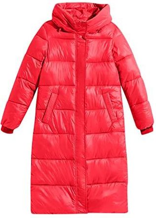 Generic Vestes pour femmes 2026 Doudoune &eacute;paisse Manteau dhiver &agrave; capuche, Rouge, XL